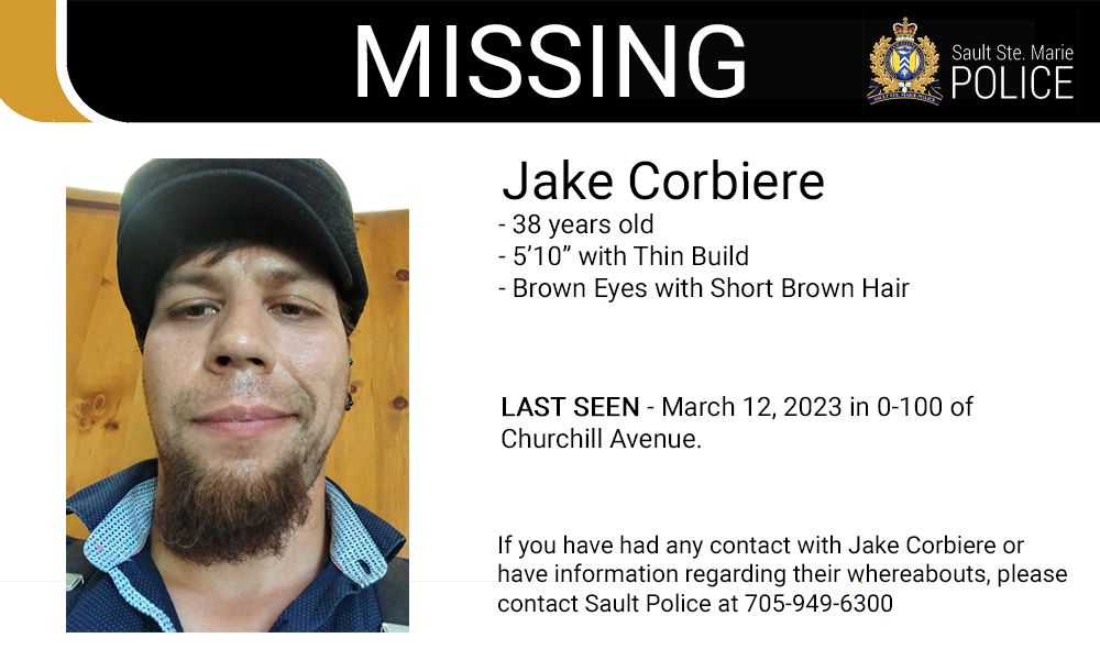 Jake Corbiere is missing | Sault Star