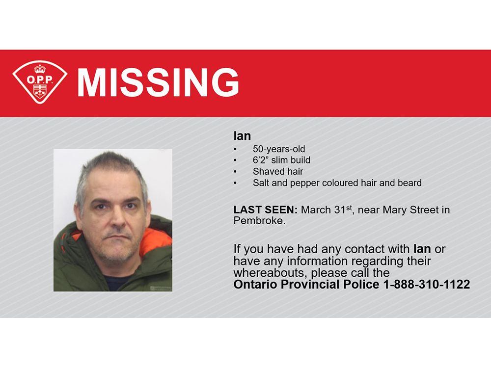 Upper Ottawa Valley searching for Ian, missing since March 31 ...