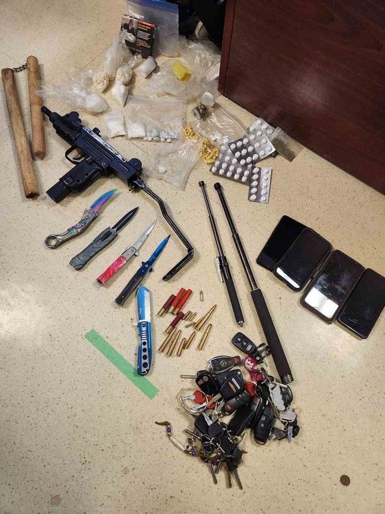 Officers Stop Vehicle With Mismatched Plates Seize Drugs Weapon Opp