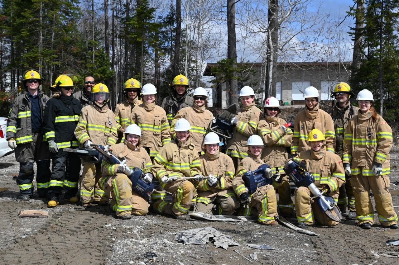 Local female high school students got a special look at a firefighting ...