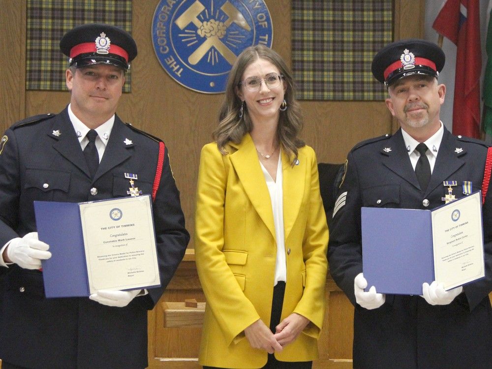 Recognition for Timmins officers | The Daily Press Recognition for Timmins officers | The Daily Press