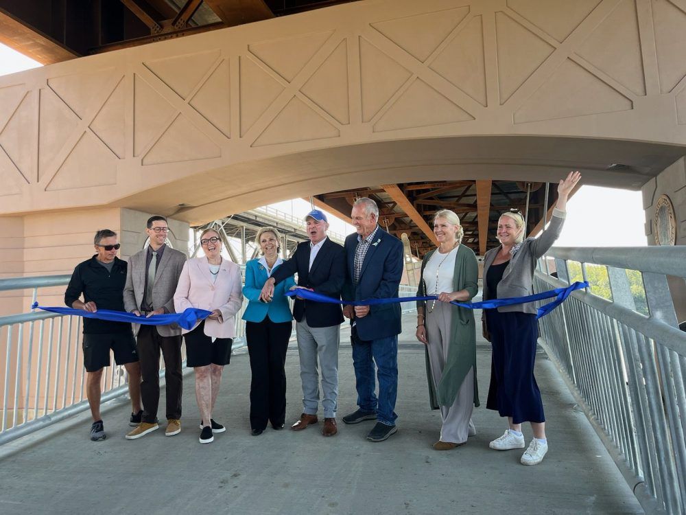 Highway 15 Underslung Pedestrian Bridge officially open | Sherwood Park ...