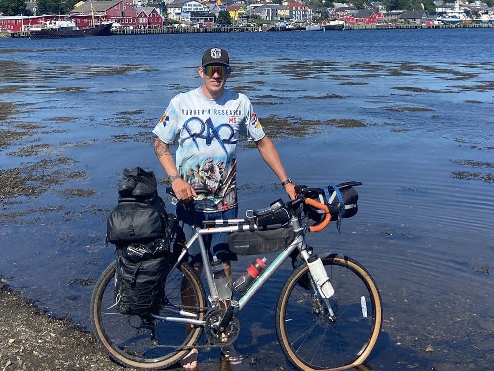 Cyclist determine to help find a cure for MS. | Brantford Expositor