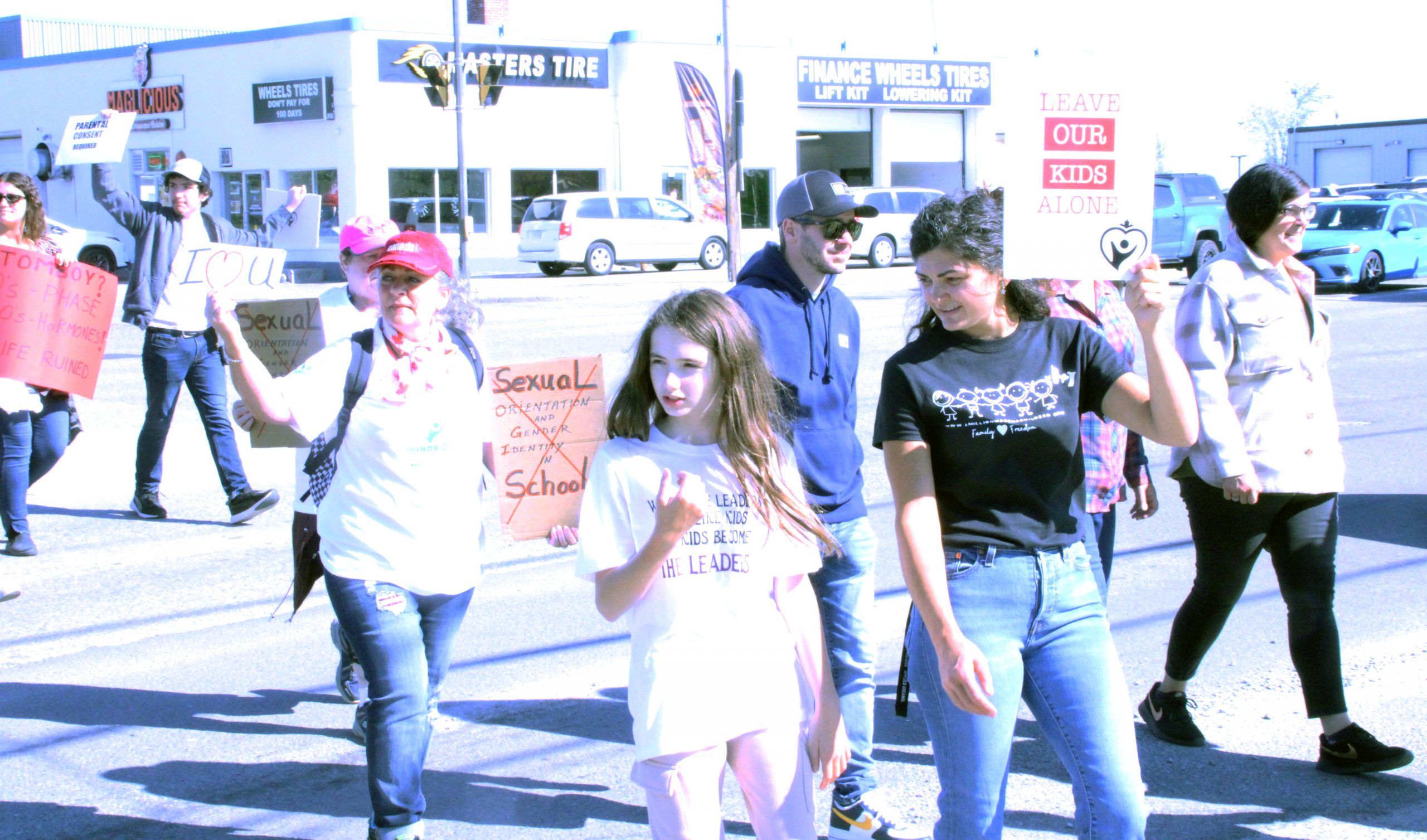 Protesters and counter-protesters square off over gender curriculum ...