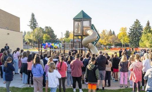 New playground hailed by École OLPH students | Sherwood Park News