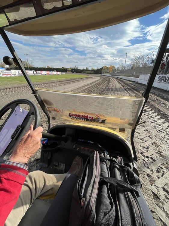Ron Morin back to work on the clay at Cornwall Motor Speedway ...