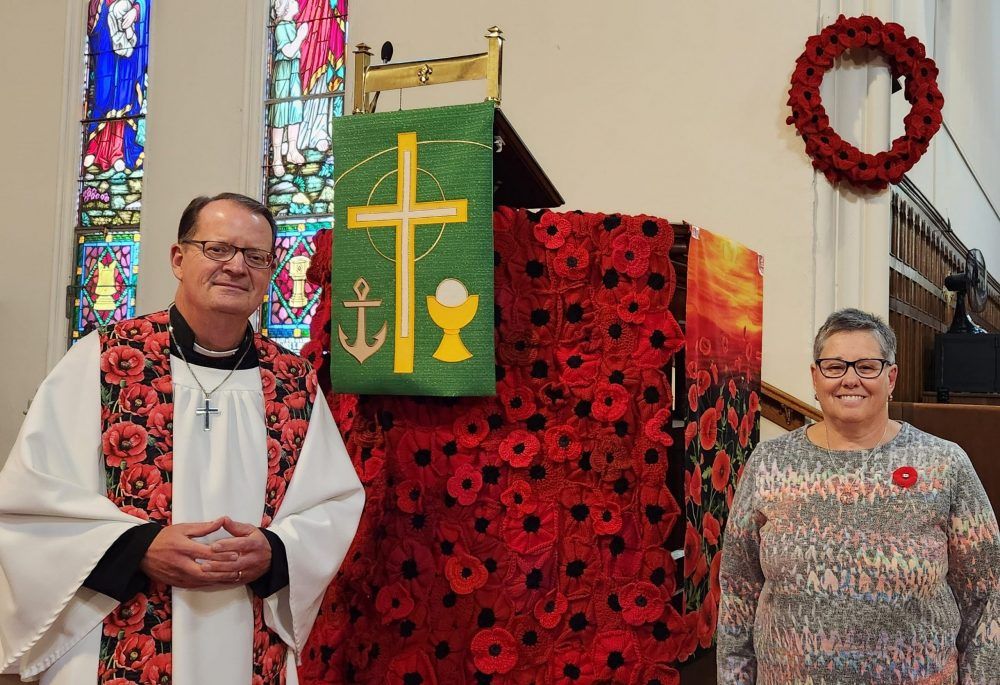 Congregation helps fill church with thousands of homemade poppies ...