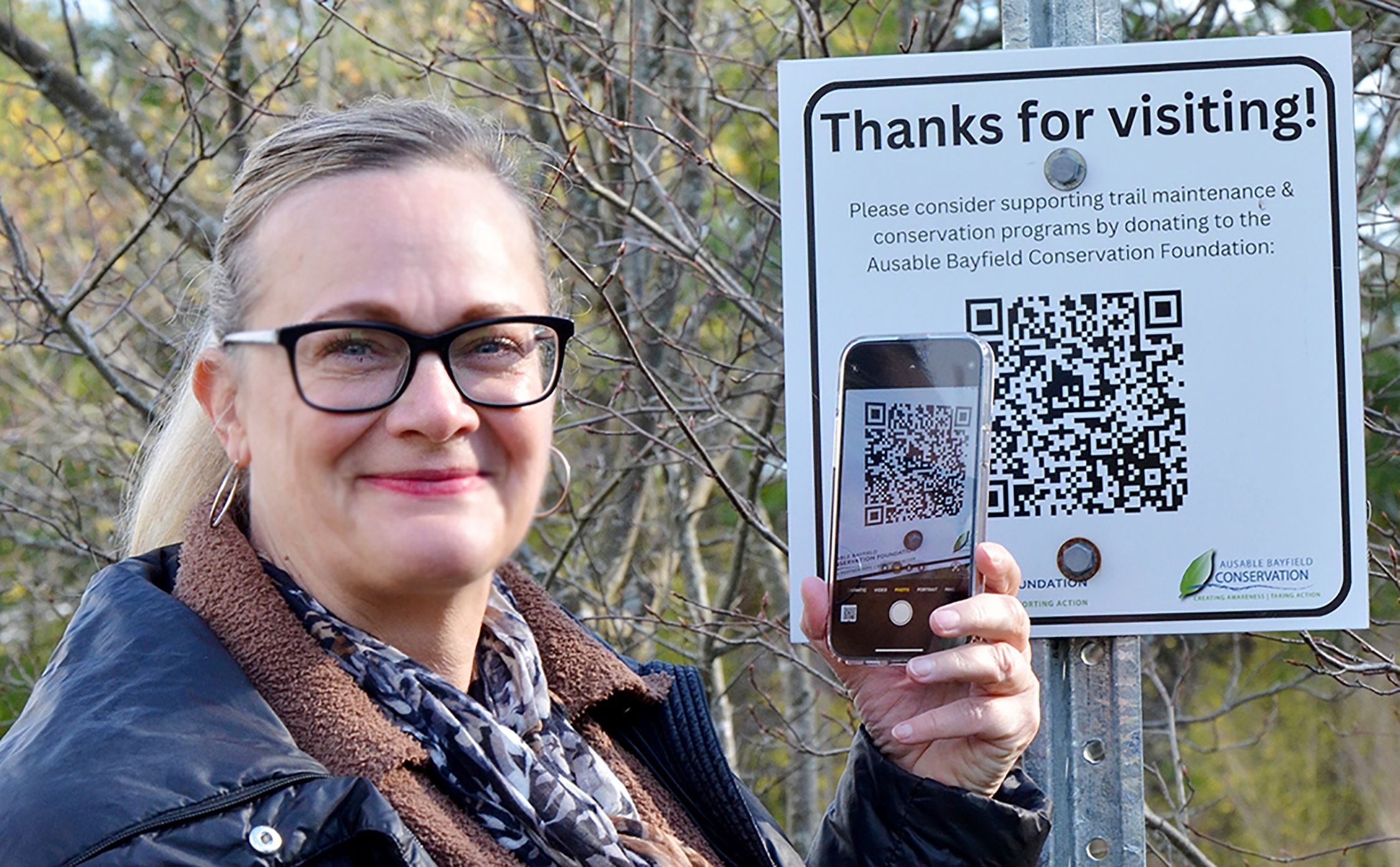 Ausable Bayfield Conservation installs new QR code signs on trails ...