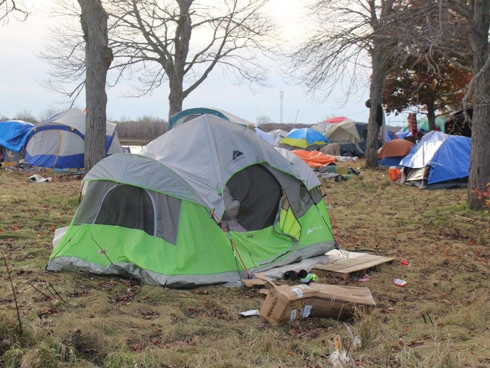 Tents on the move, but same number of people at Cornwall encampment ...