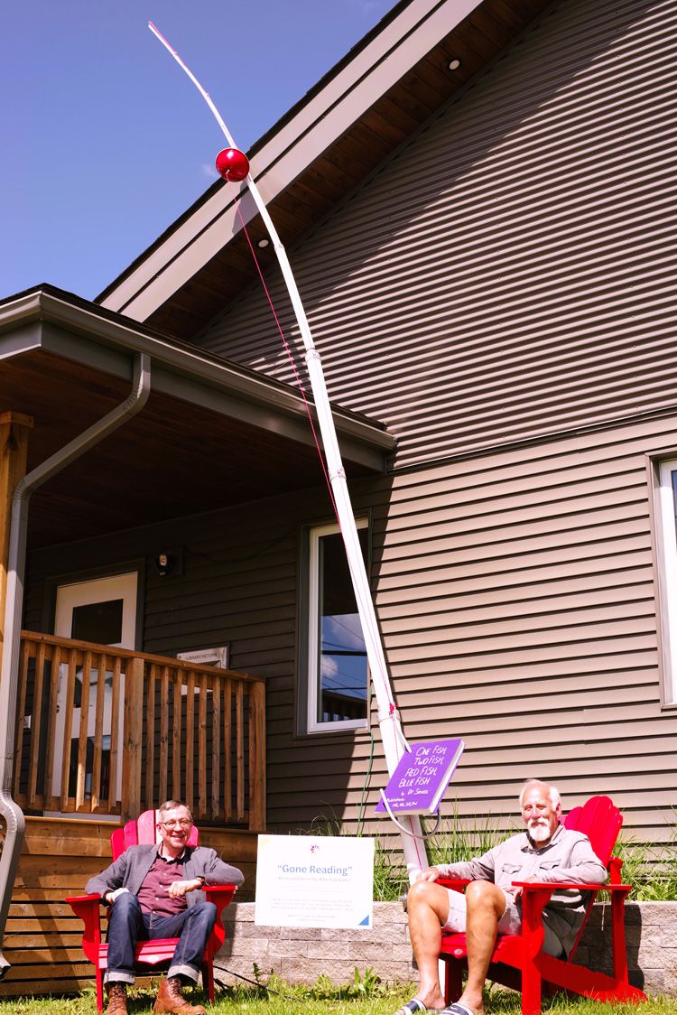 Giant fishing pole sculpture unveiled at Whitestone Public Library and ...