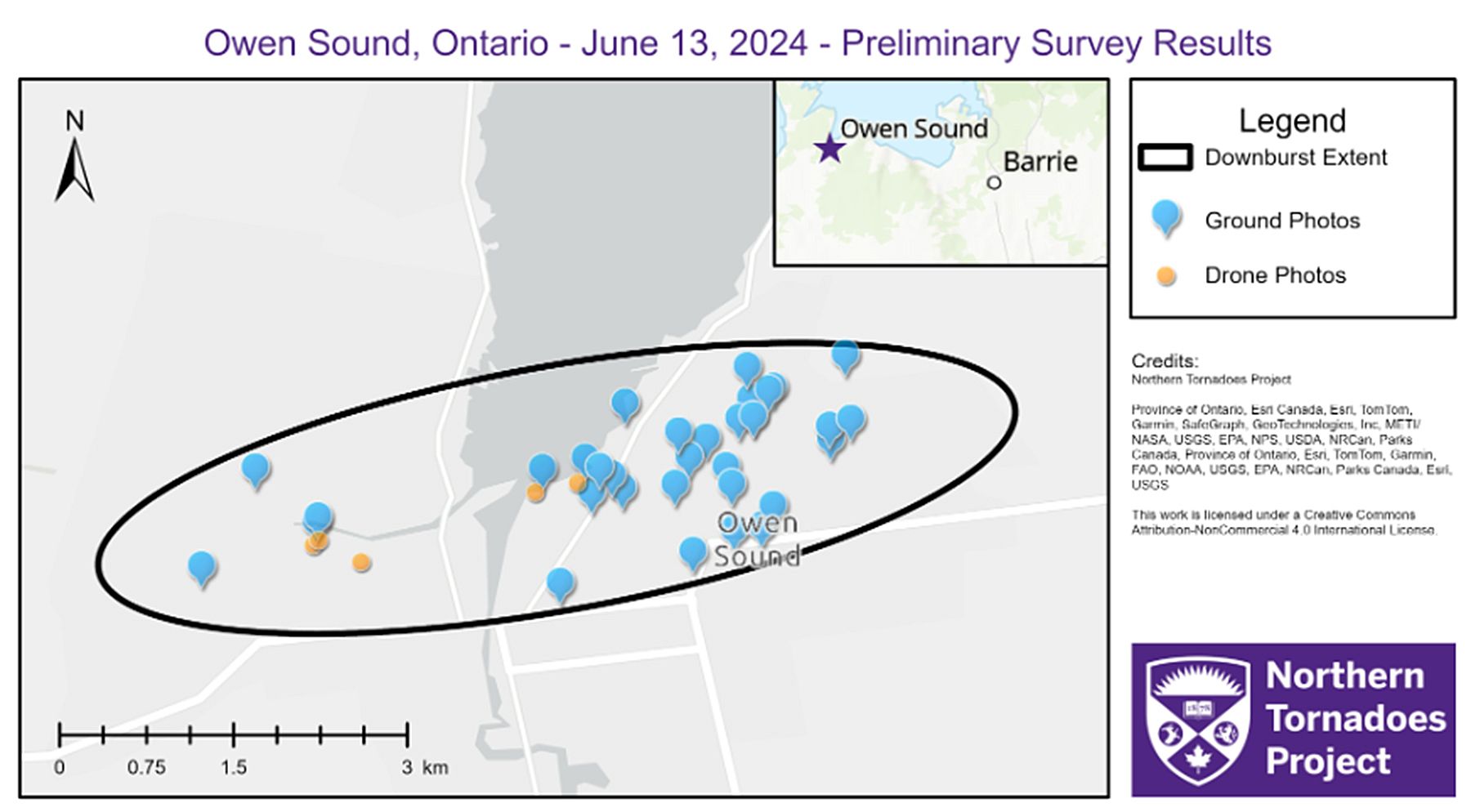 A downburst was the cause of a swath of damage in Owen Sound Thursday ...