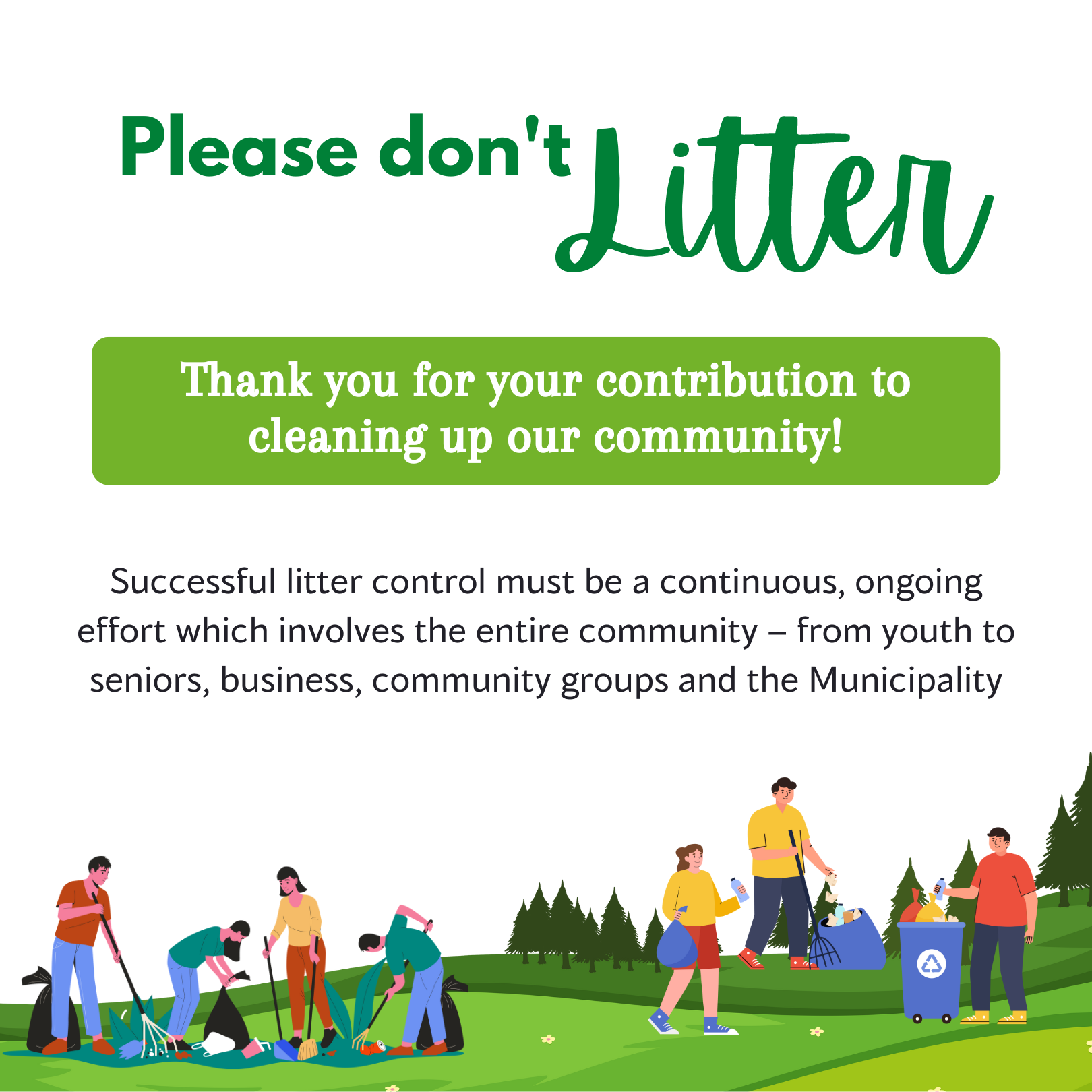 Please Don't Litter | The Community Press