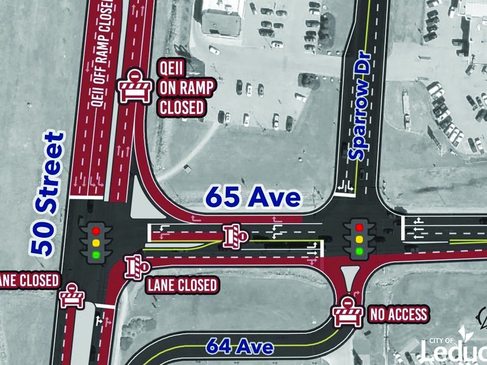 Leduc announces closure of 50th Street on-ramp | Leduc Representative