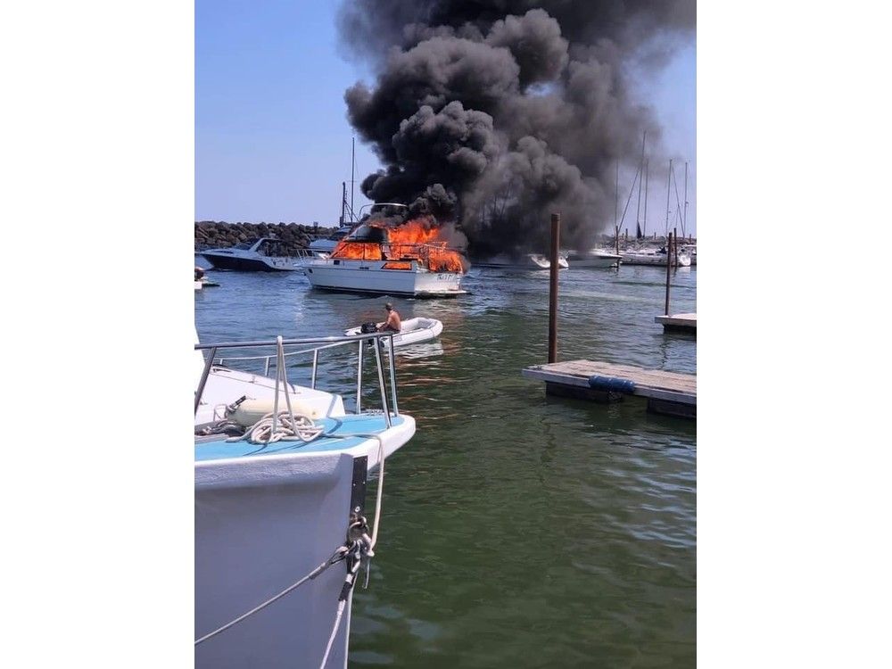 Jet Ski rider credited with saving wharf after boat explosion ...