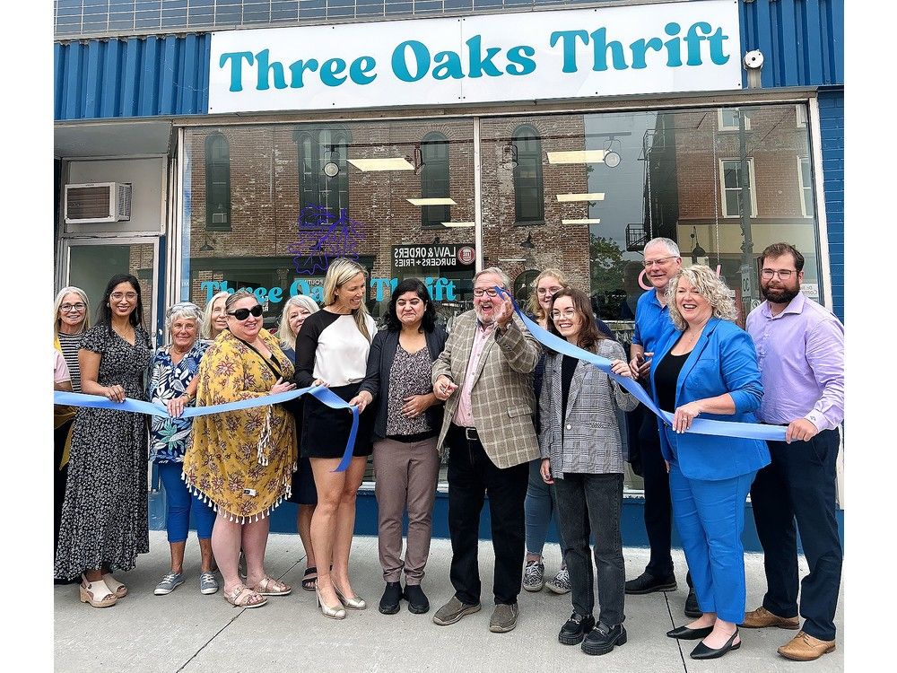 Grand opening of Three Oaks Thrift in the Belleville Downtown District ...