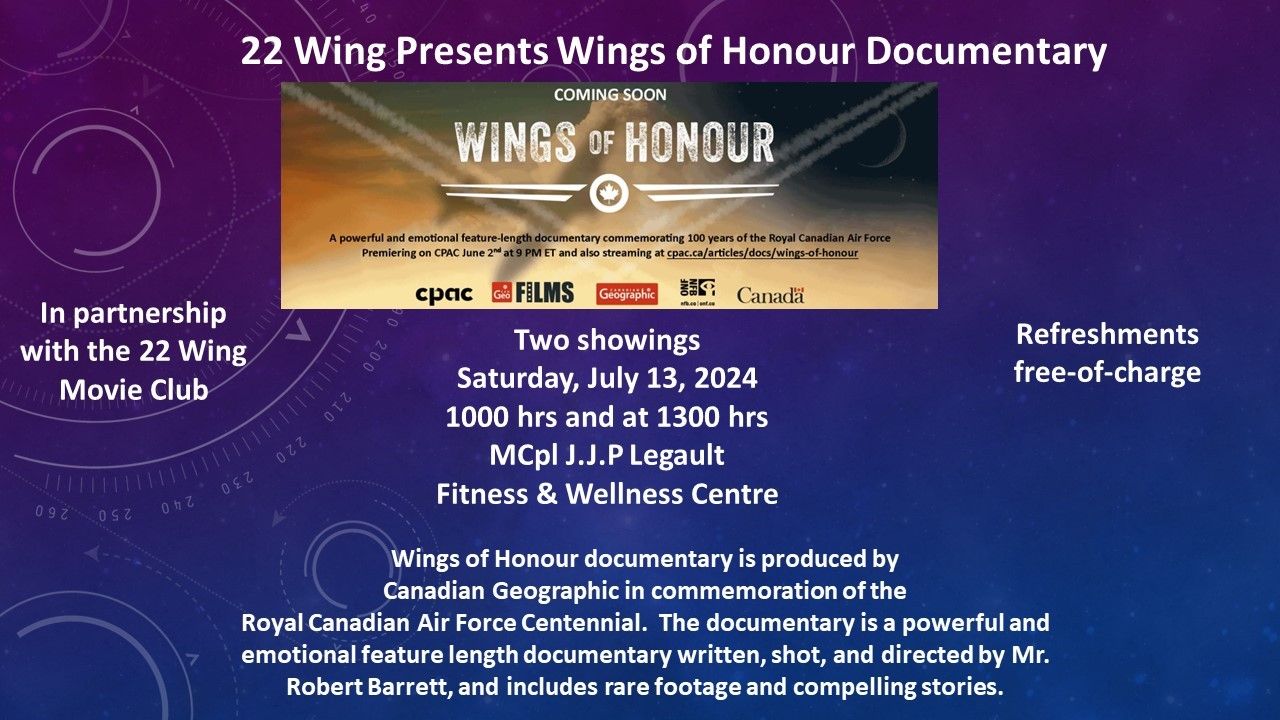 22 Wing presents 'Wings of Honour' documentary | North Bay Nugget