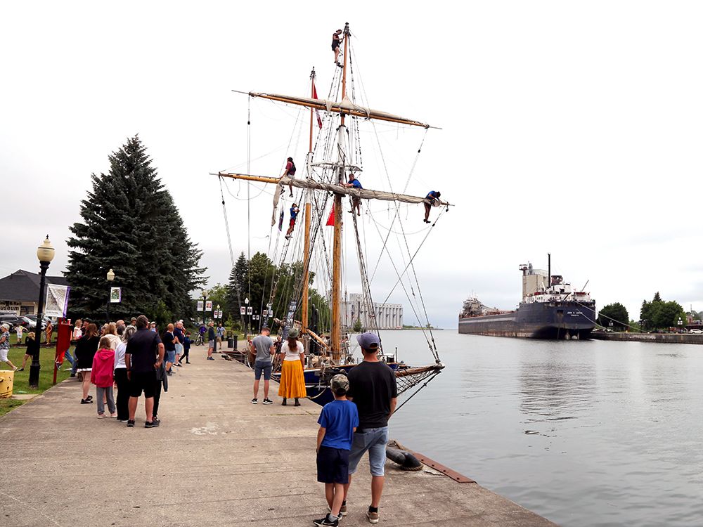 City residents tour the training tall ship Playfair in Owen Sound ...