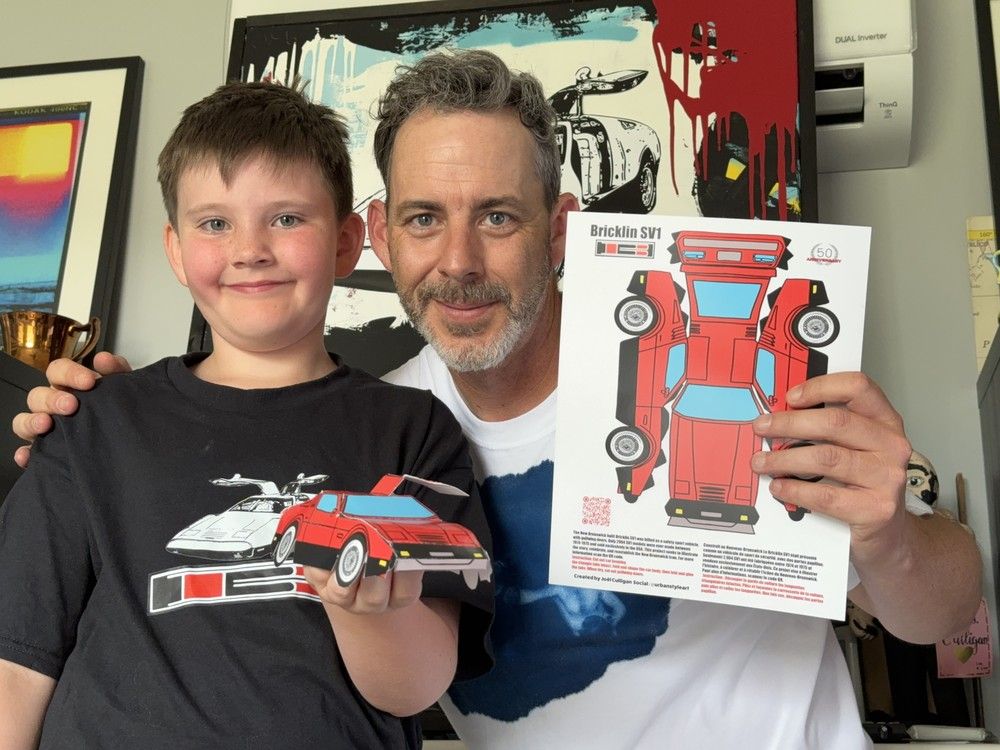 Artist celebrates Bricklin's 50th anniversary with paper cut-out model ...