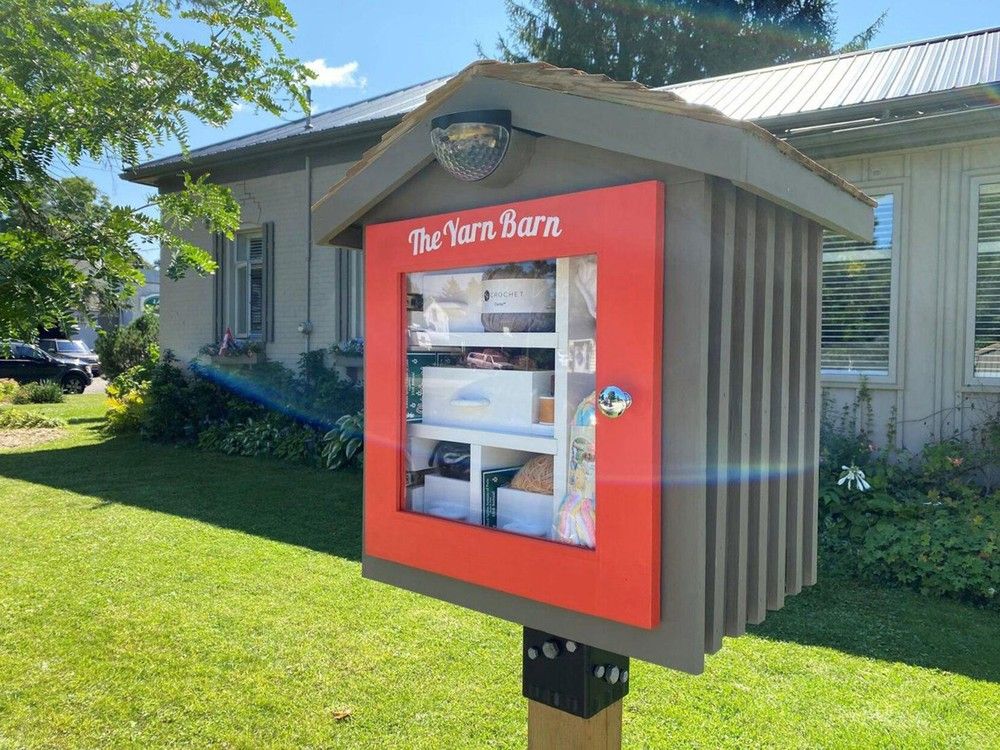 “The Yarn Barn" in Paris, ON is a little free library for crafters ...