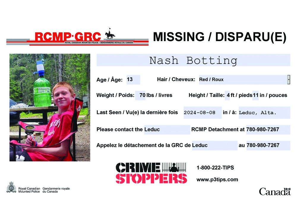 Leduc Rcmp Seek Public Assistance In Locating Missing Youth Leduc Representative 8611