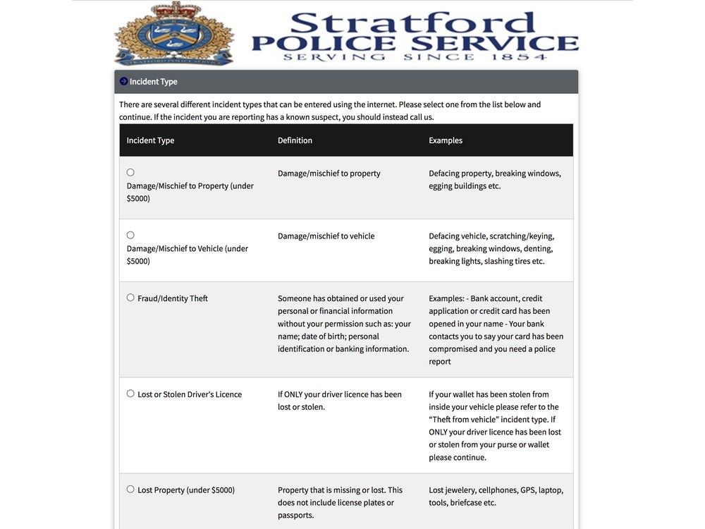 Stratford Police launch new online reporting system | The Stratford ...