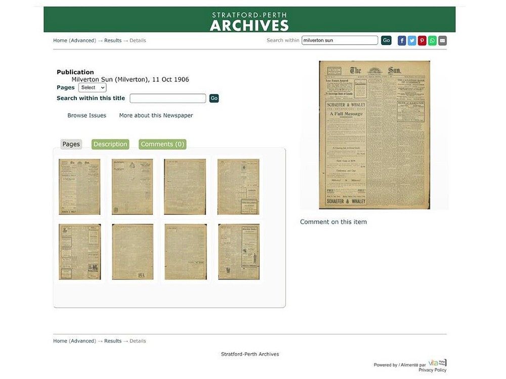 Archives launches new database of historical Perth County newspapers ...