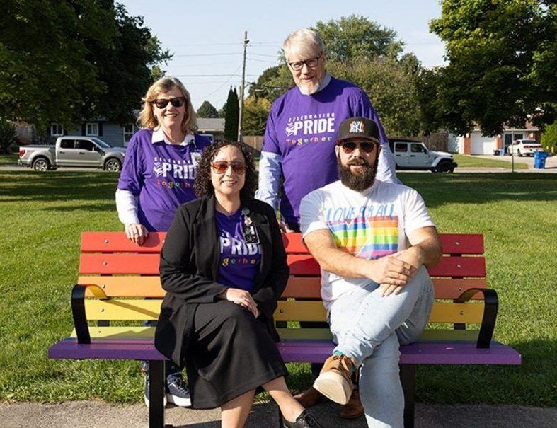 Health alliance unveils Pride-themed bench in Wallaceburg | Chatham ...