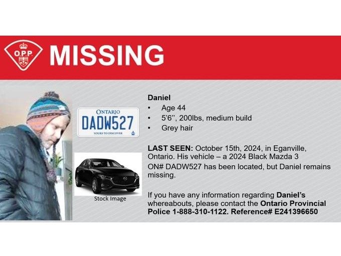 Police searching for missing Orillia man last seen in Eganville ...