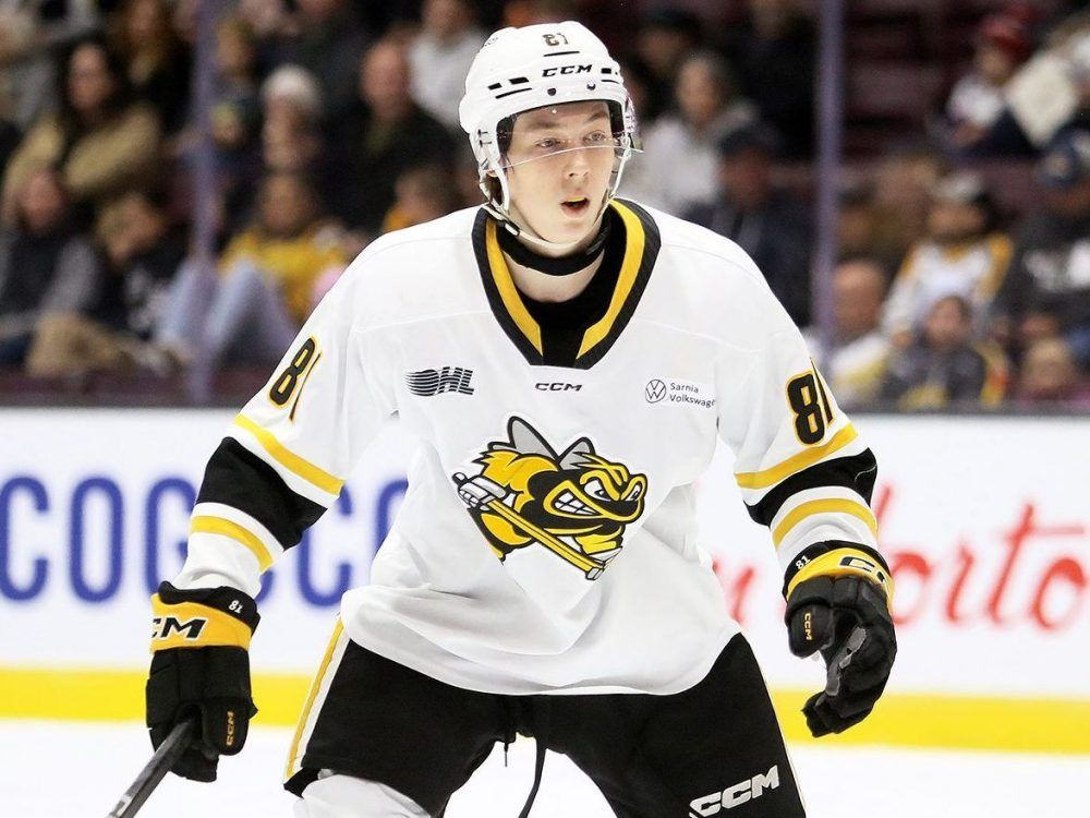 Star rookie Beckham Edwards scores 'massive' goals for Sarnia Sting ...