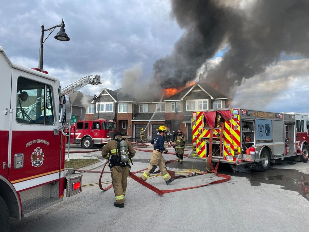 Firefighters battle blaze at homes in west end Kingston | The Kingston ...
