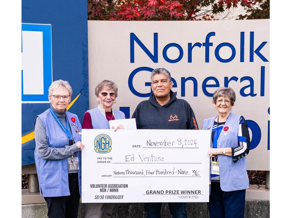 Norfolk man wins nearly $20,000 in NGH volunteer association 50/50 draw ...