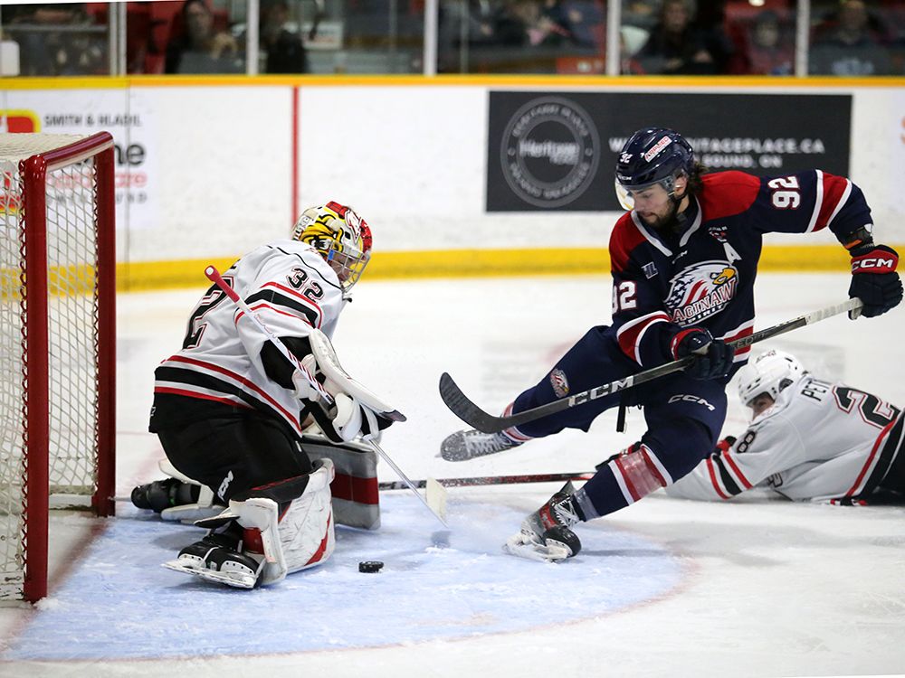 The Owen Sound Attack keep sliding thanks to Nic Sima and the Saginaw ...