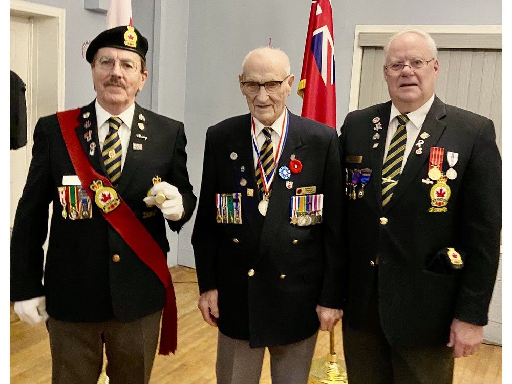 Memramcook veteran Romeo LeBlanc, 101, honoured by Legion | Telegraph ...