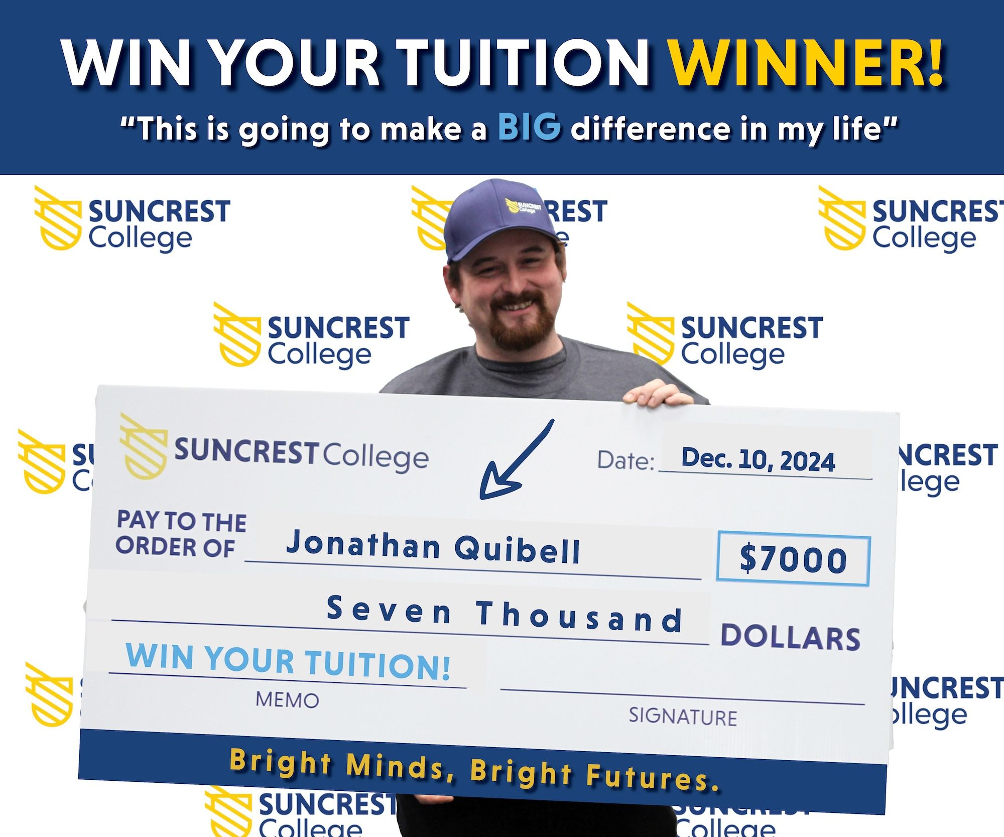 Practical Nursing student gets big cheque from Suncrest College ...