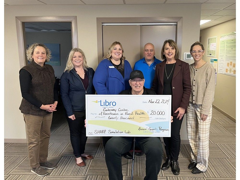 Libro Credit Union awards $20,000 grant to Gateway Centre of Excellence ...