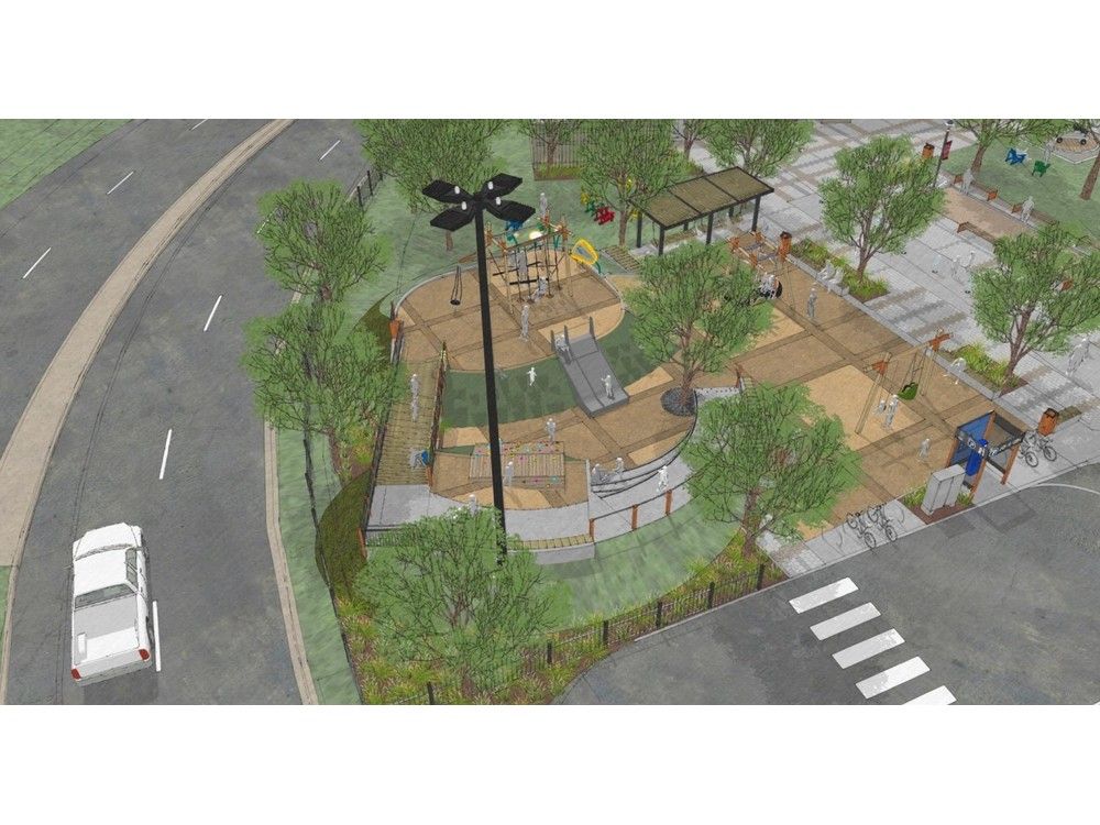 Play and water park design unveiled for corner off Officers' Square ...