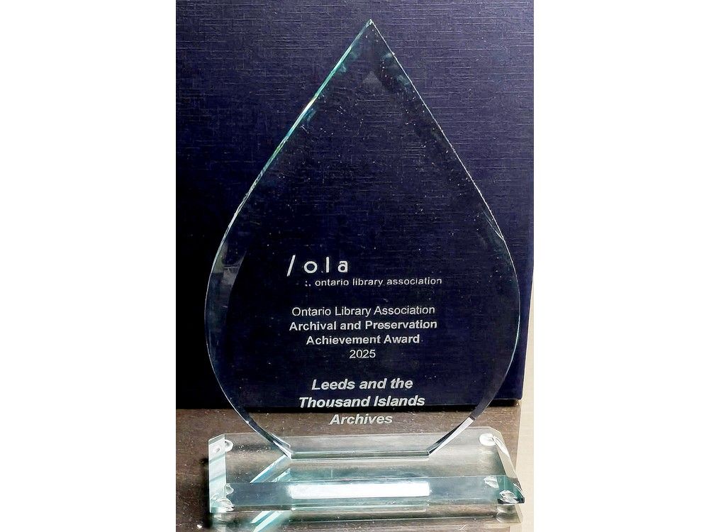 LTI Archives honoured with prestigious award | Brockville Recorder & Times