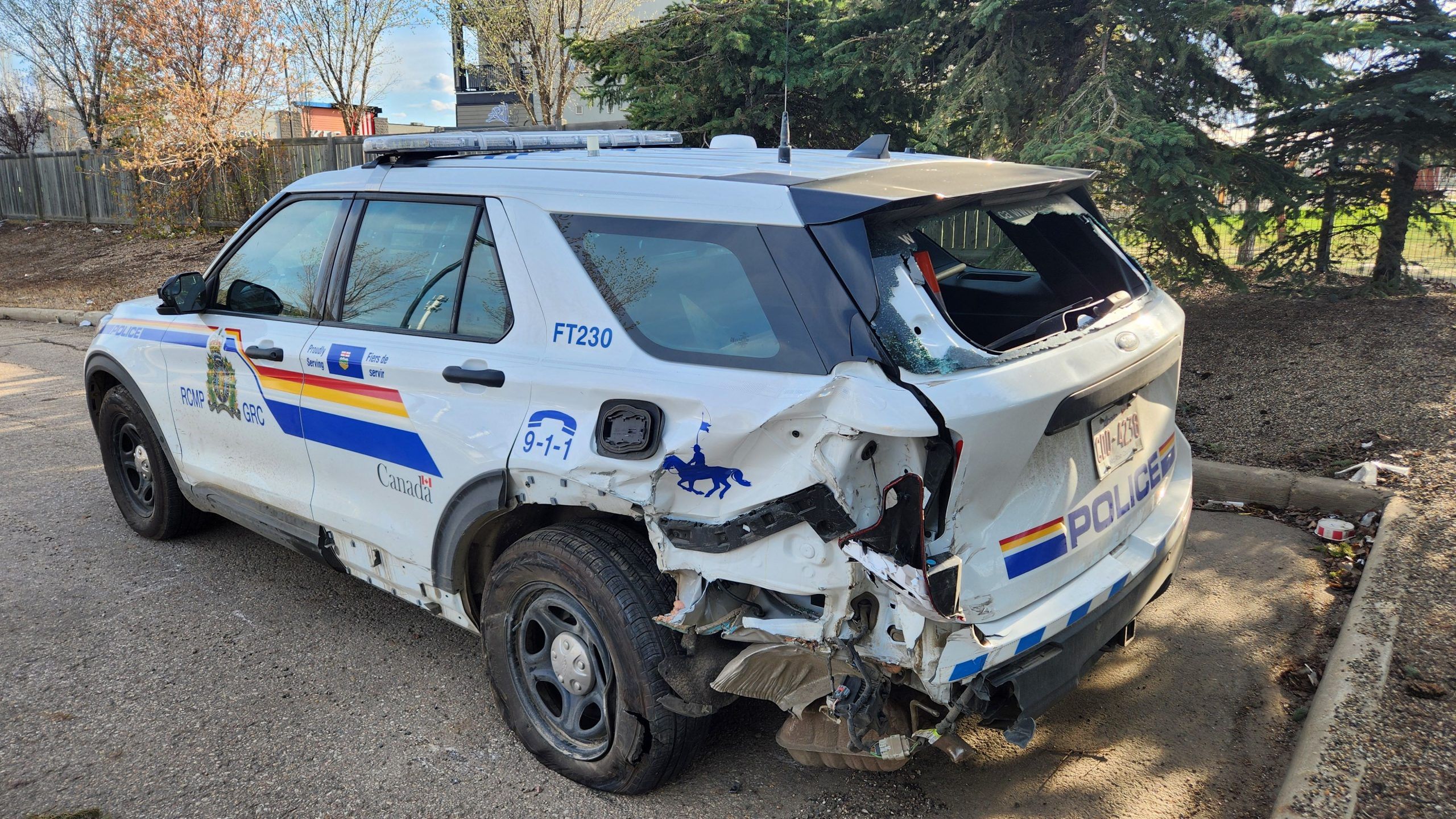 RCMP vehicle hit by speeding truck during Highway 63 stop | Fort ...