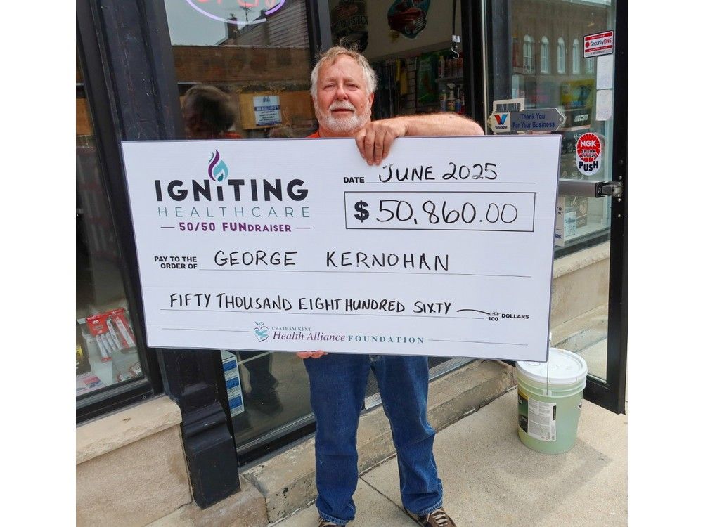 Morpeth man wins $50K in Igniting Healthcare 50/50 fundraiser | Chatham ...