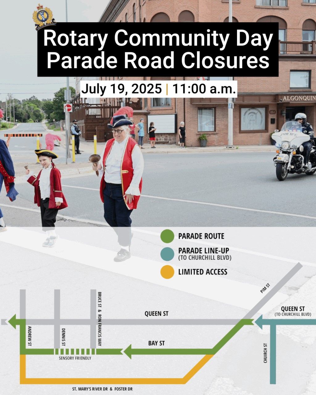 Rotary Community Day Parade Road Closures | Sault This Week