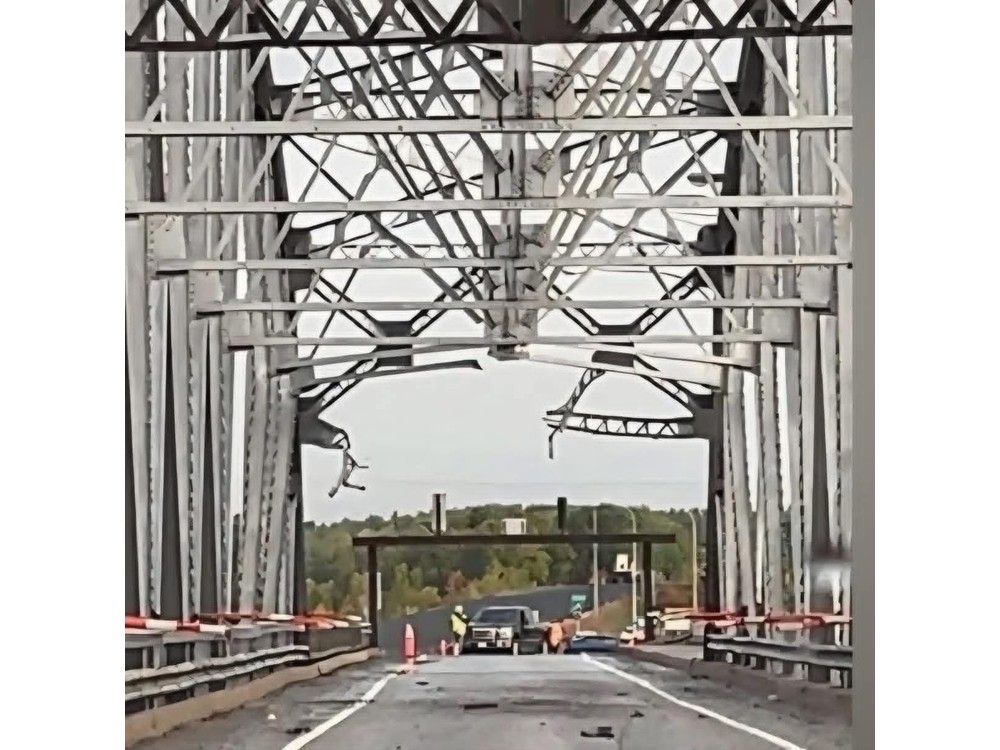 Route 8 bridge closed after sustaining damage from tractor trailer ...