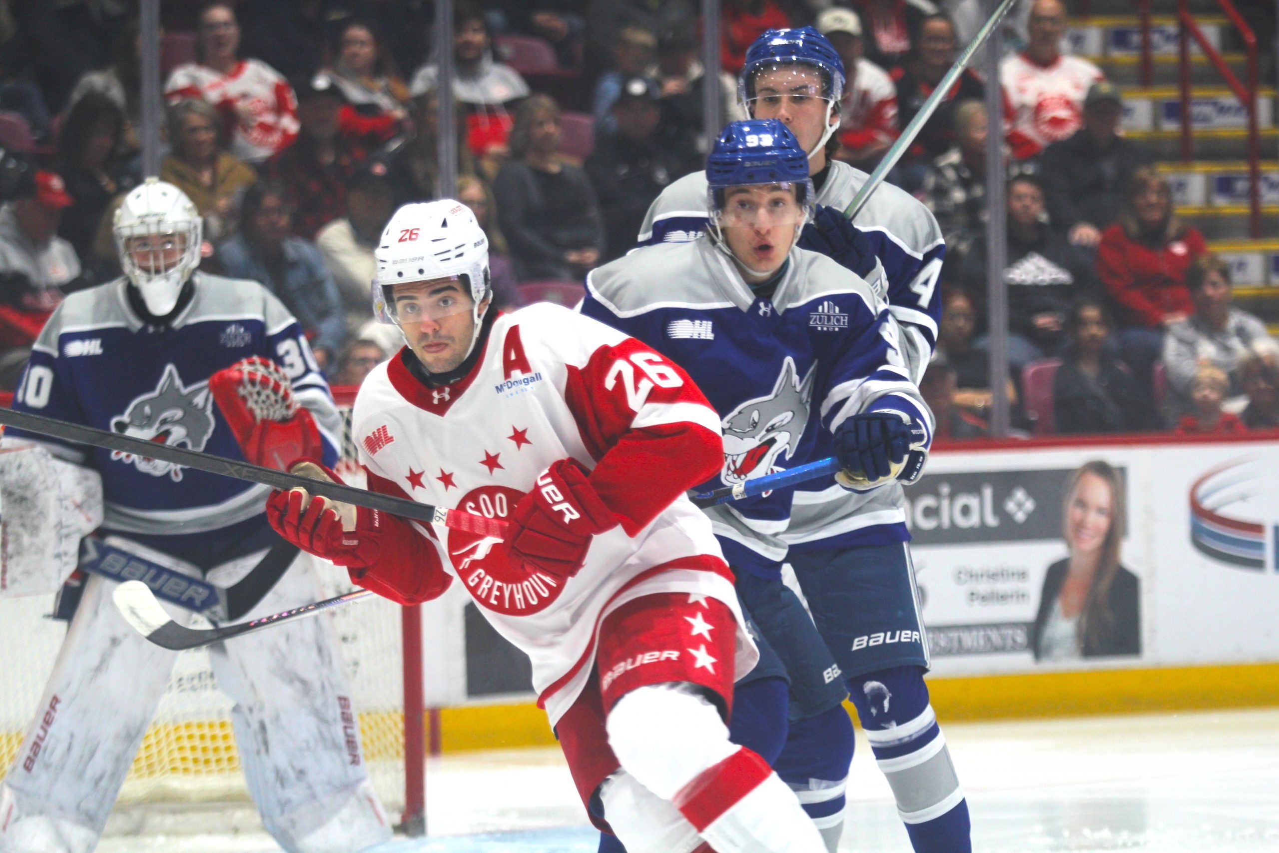 Soo Greyhounds use fast start to muzzle Sudbury Wolves, snap four-game ...