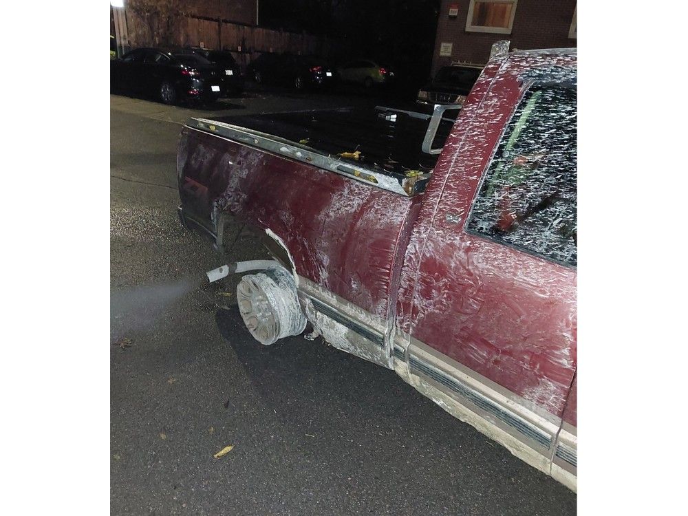 Police arrest individual driving truck with three tires | The Kingston ...