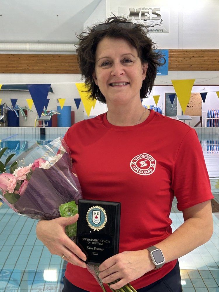 Sara Bernier est reconnaissante d'avoir été reconnue par Natation NB ...