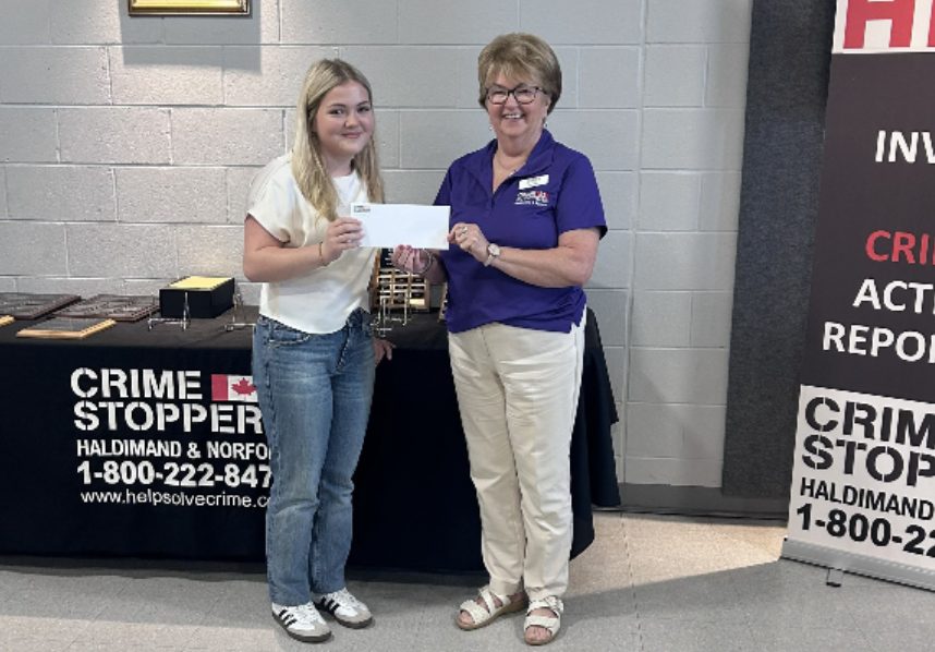 Hagersville student wins Crime Stoppers bursary | Simcoe Reformer