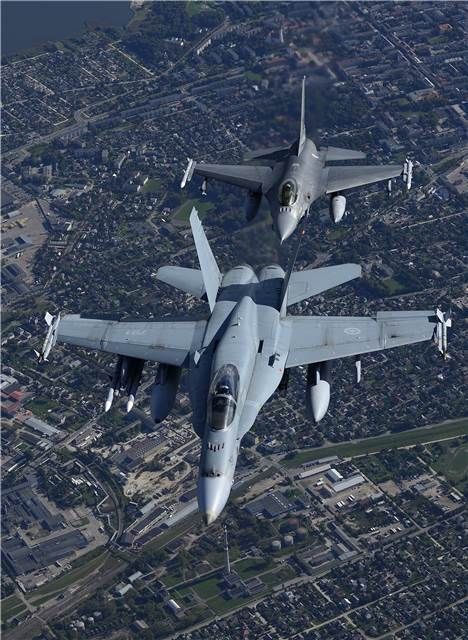 Photos: CF-18 and F-16 Falcons over Lithuania | Ottawa Citizen