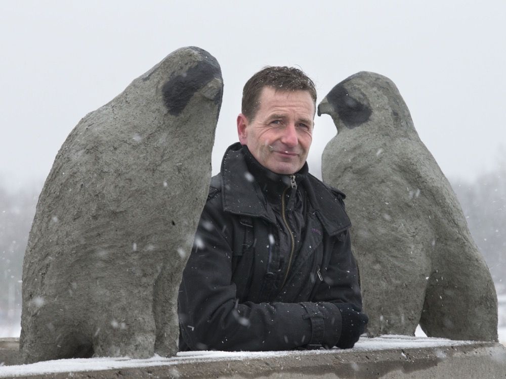 Concrete falcons fly over Bronson-Riverside bridge | Ottawa Citizen