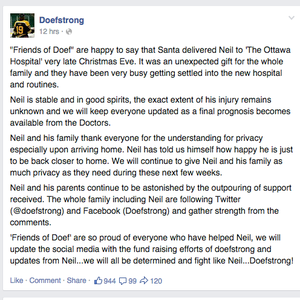 Neil Doef gets closer to home for Christmas | Ottawa Citizen