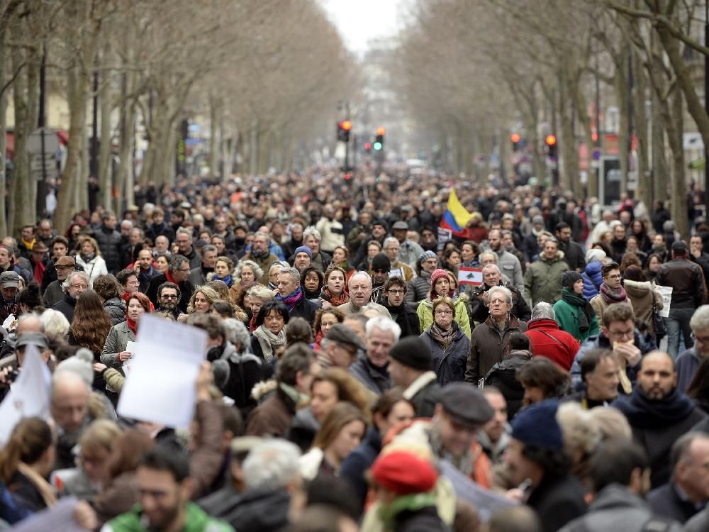 Photos: Million people join unity rally in Paris, around the world ...