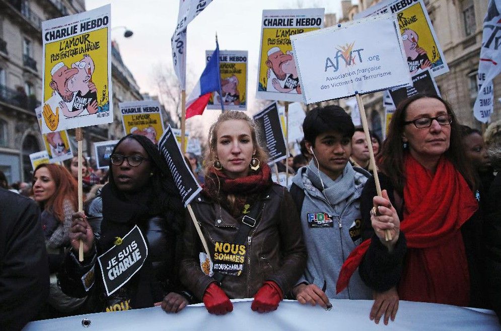 Photos: Million people join unity rally in Paris, around the world ...